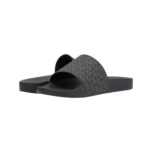 Michael Kors | Shoes | Michael Kors Mens Black Logo Jake Round Toe Slip ...